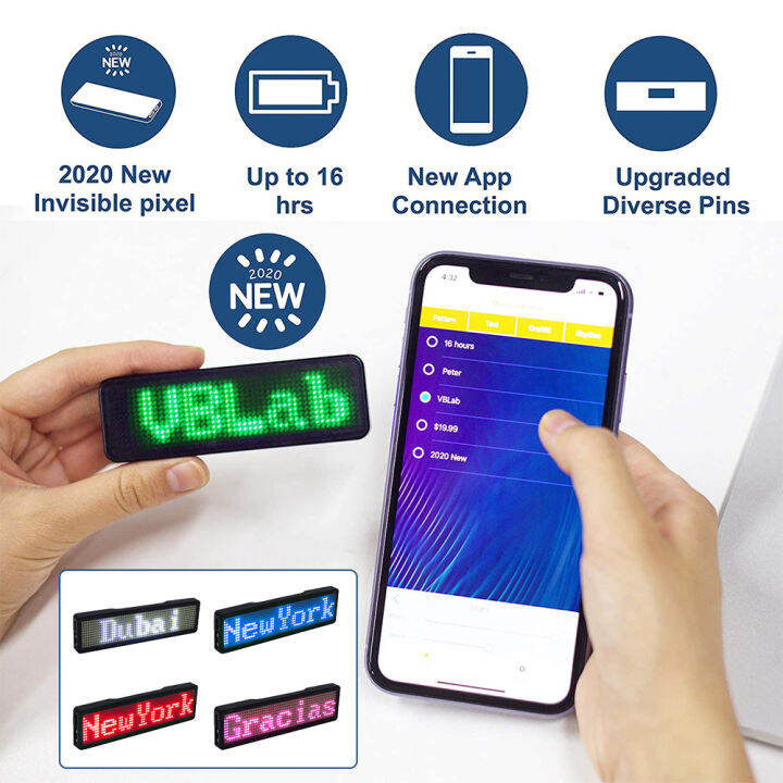 Diymore Tag Nama LED, Lencana Bisnis Dapat Diisi Ulang Kartu ID Nama ... Diymore Tag Nama LED, Lencana Bisnis Dapat Diisi Ulang Kartu ID Nama ...