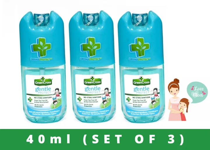 Green Cross Gentle Protect No-Sting Sanitizer Spray 40ml (SET of 3 ...