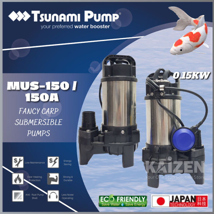 Tsunami Pump MUS-150 / MUS-150A Automatic Koi Pond Submersible Pump ...