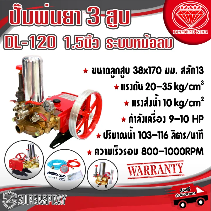 DL ปั๊มพ่นยา3สูบ DL-120 | Lazada.co.th
