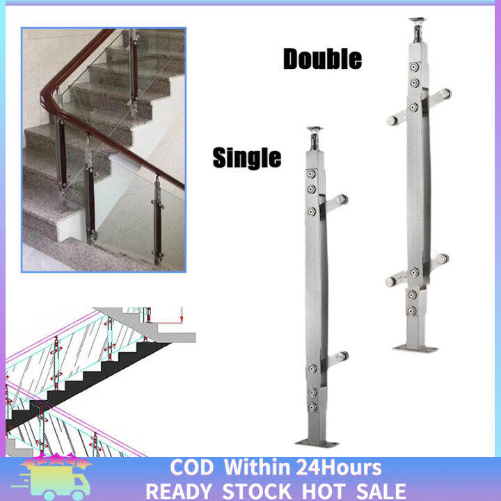 85cm Stainless Glass Railing Post Railings Post King Post Single/Double ...