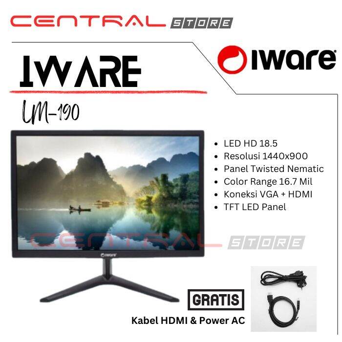 MONITOR LED IWARE LM190HD 19 INCH HDMI VGA LM-190 | Lazada Indonesia