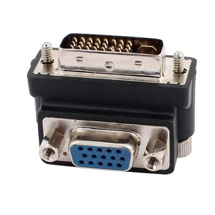 VGA Female To DVI 24+5 Male Right Angle 90 Degree Adapter Converter ...