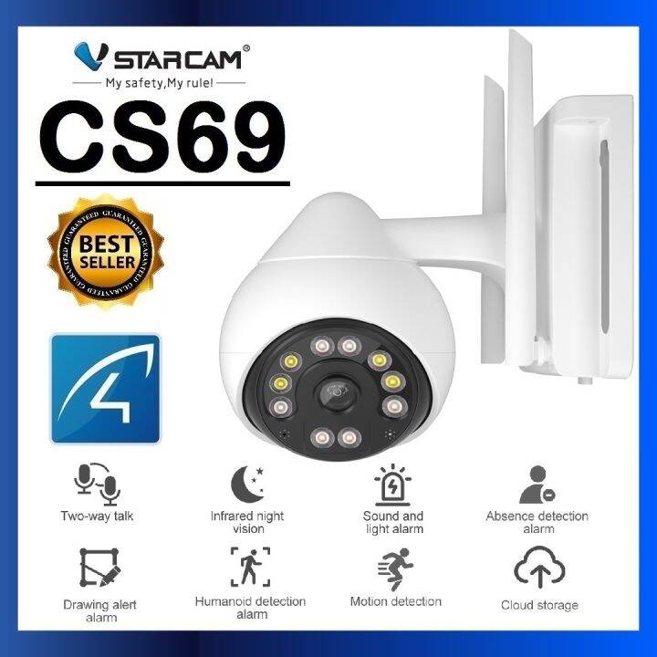 【VSTARCAM】CS69 SUPER HD 1296P 3.0MegaPixel H.264+ WiFi iP Camera กล้องวงจรปิด | Lazada.co.th