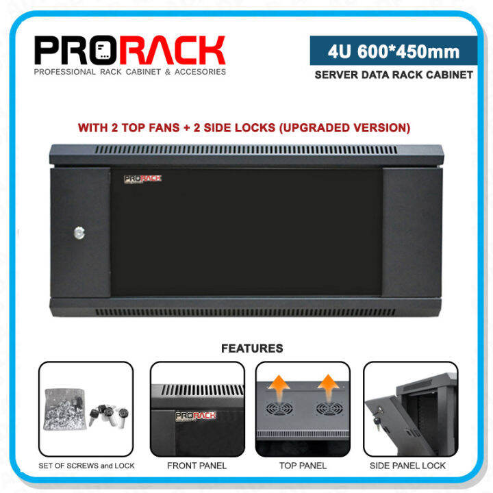 PRORACK 4U CCTV Rack Cabinet with lock for cctv dvr (For Self-Assembly ...