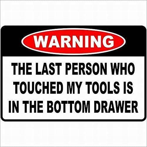 8x12 Warning Sign Warning The Last Person is in The Bottom Drawer Funny ...