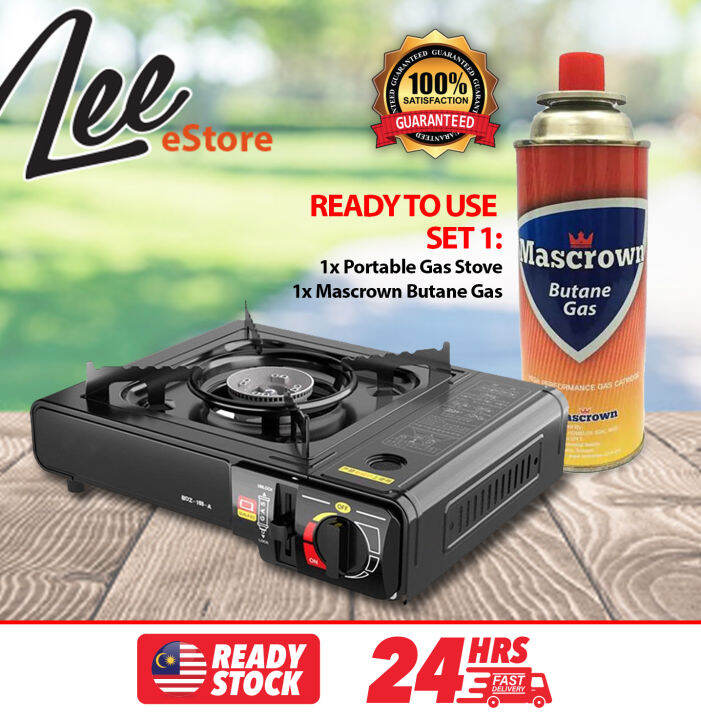 Portable Gas Stove with Butane Gas Set for Camping Outdoor Adventure ...