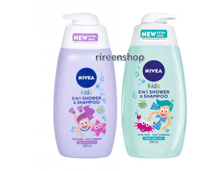 NIVEA Baby kids 2 in1แชมพูและครีมอาบน้ำในขวดเดียวกัน 500ml นีเวีย คิดส์ ...
