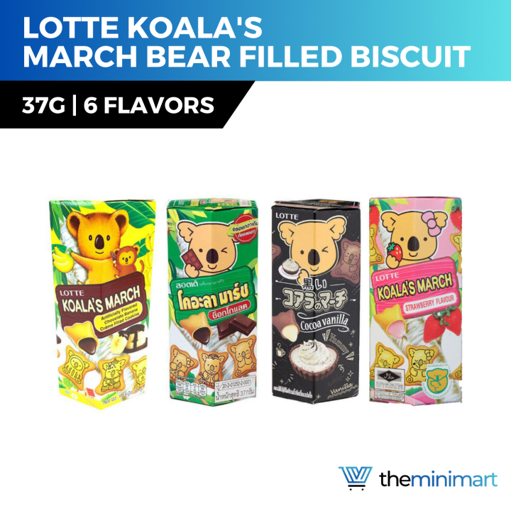 Lotte Koala's March Bear Filled Biscuit 37g x 1 Piece - Choco ...