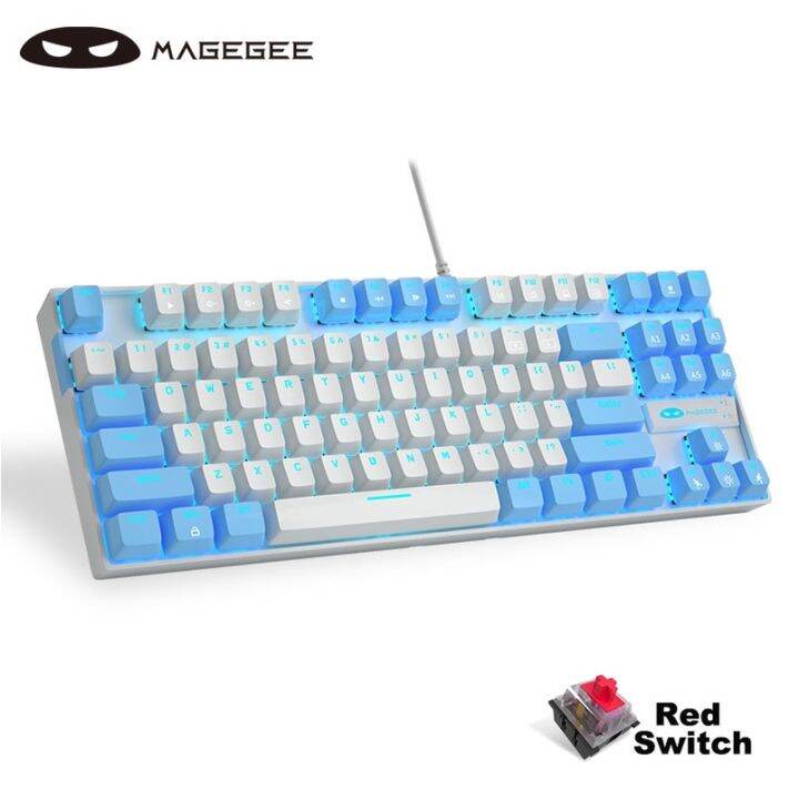 MageGee Star Mechanical Gaming Keyboard Blue Switch 87 Keys Full Anti ...