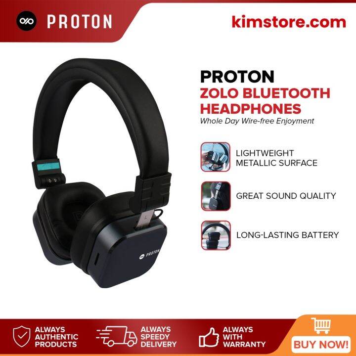 Proton Zolo Bluetooth 5.0 Headphones Over-Ear Monitors With Built-In HD ...