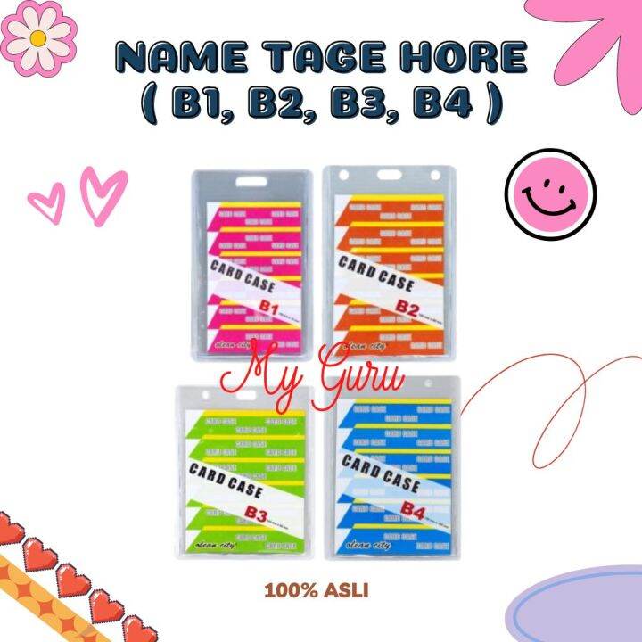 [PAK] CARD CASE B1, B2, B3, B4 BERDIRI / PLASTIK ID CARD CASE TEBAL ...