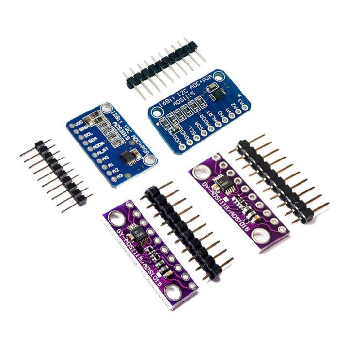 16 Bit I2C ADS1115 ADS1015 Module ADC 4 channel with Pro Gain Amplifier ...