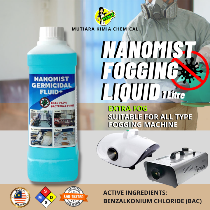 MKT 1L Fogging liquid Disinfectant Sanitiser Sanitizer Nanomist Nano ...