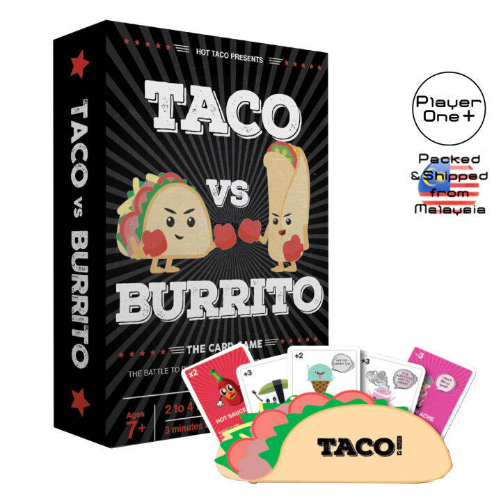 Taco vs Burrito Cards Game Fun Family Party Cute Games Board Games For ...