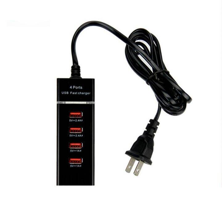 4 Ports USB Fast Charger Travel Adapter 5V 3A QC 3.0 Fast Charging for ...