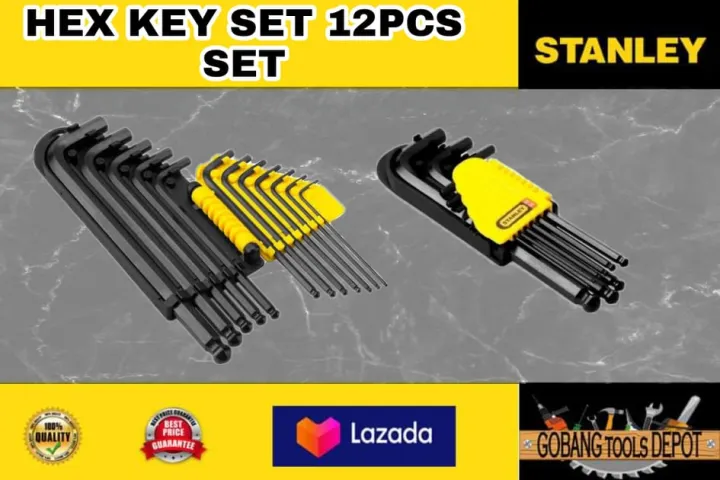 STANLEY Ball End Hexagon Key Set 12 Piece Imperial ( 69-257 ) | Lazada PH