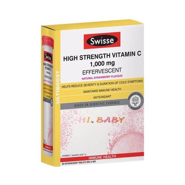 SWISSE HIGH STRENGTH VITAMIN C 1000MG EFFERVESCENT 60 TABLES | Lazada PH