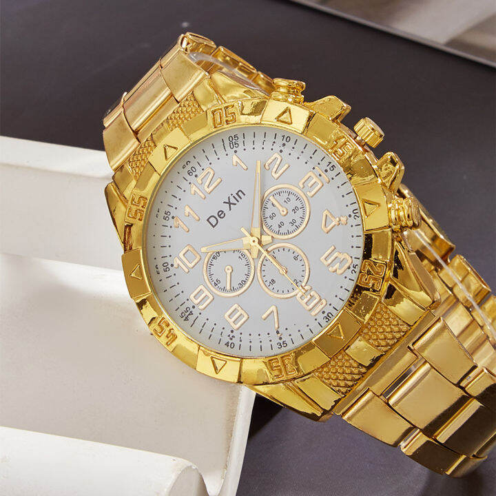 DEYROS Business Gold Watch For Mens Digital Original Waterproof ...