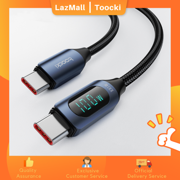 Toocki PD 100W USB C Cable with Digital Data Display 5A Fast Charging ...
