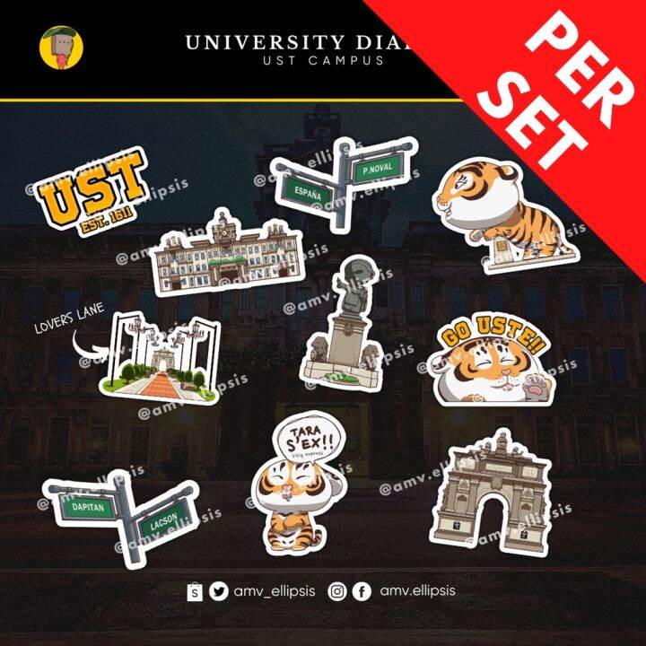 University of Santo Tomas (UST) Vinyl Stickers (PER SET) | Cute UST ...