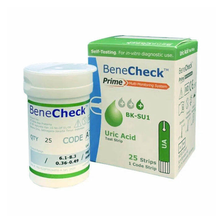 Strip Benecheck Prime Uric Acid Tes Kadar Asam Urat | Lazada Indonesia