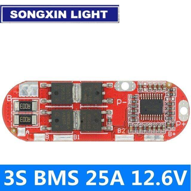 Bms 1S 2S 10a 3S 4S 5S 25a โมดูลวงจรลิเธียมกล่องรักษาแบทเตอรี่18650 Bms ...