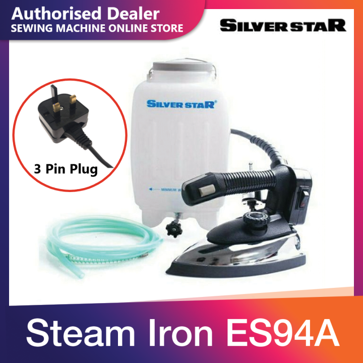 🔥READY STOCK🔥 Industry Silver Star Steam Iron / Seterika Wap Air Silver ...