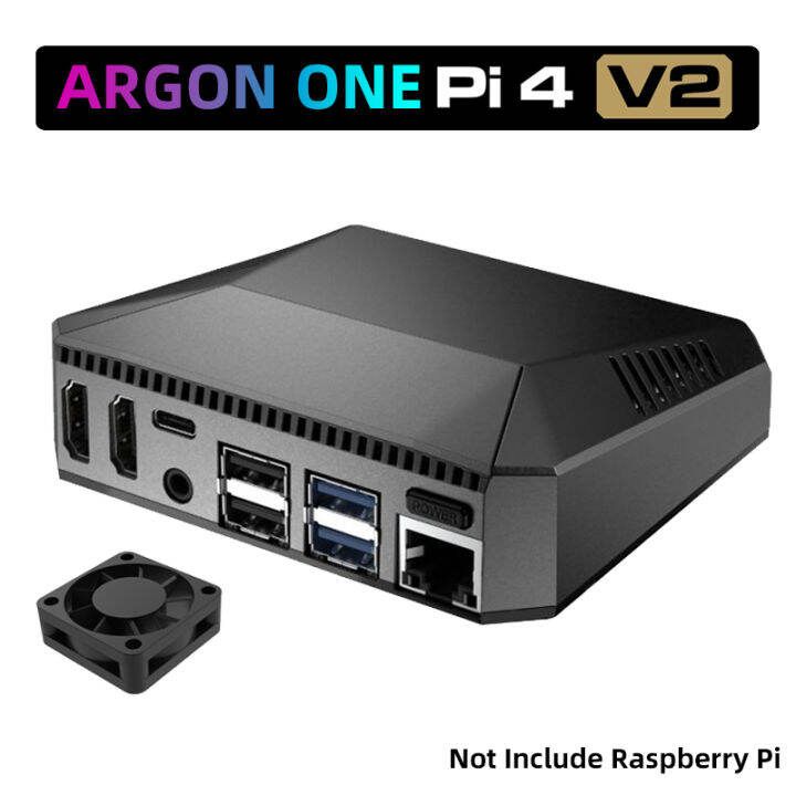 Argon One V2 Case for Raspberry Pi 4 Model B Aluminum Metal Shell with Power Switch Cooling Fan ...