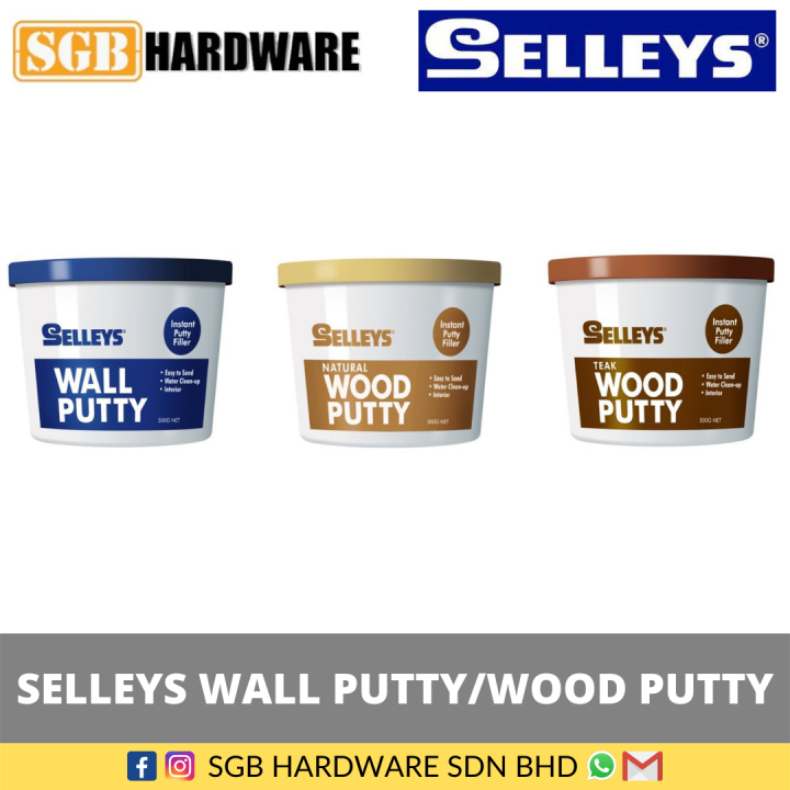 Selleys Wall Putty 500g / Selleys Wood Putty 500g (Natural / Teak) | Lazada