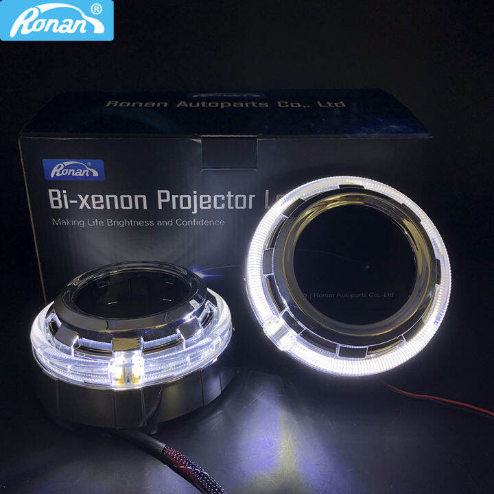 RONAN Car Styling 3.0 inch Bi-LED Angel Eyes Integrated Bezel Shrouds ...