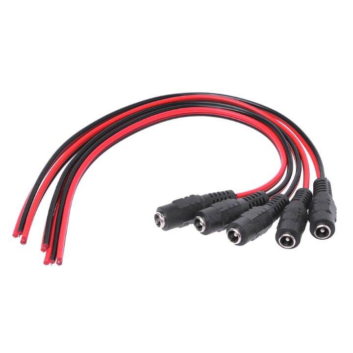 5 Pcs 5.5X2.1Mm Female For DC Power Plug Connector CCTV PSU Pigtail ...