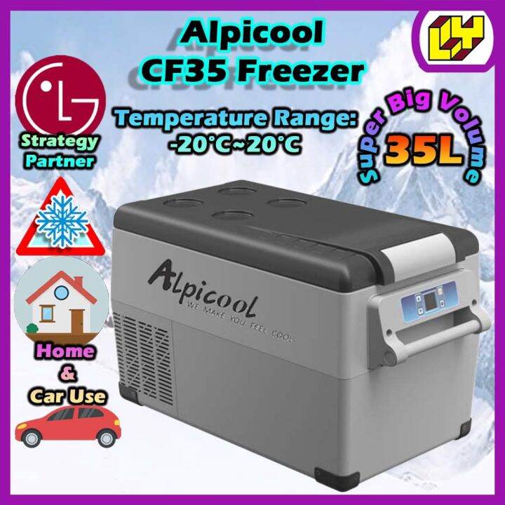 Alpicool CF35 Portable Refrigerator Portable Refrigerator Portable Car Fridge with Battery for ...