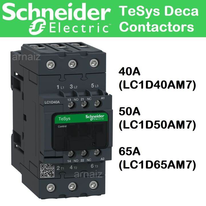 Schneider Magnetic Contactor (40A 50A 65A) TeSys Deca Contactors ...