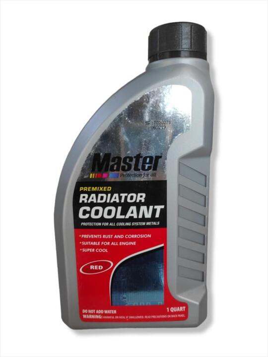 Air Radiator Coolant Master Premixed Merah 1 Quart Botol | Lazada Indonesia