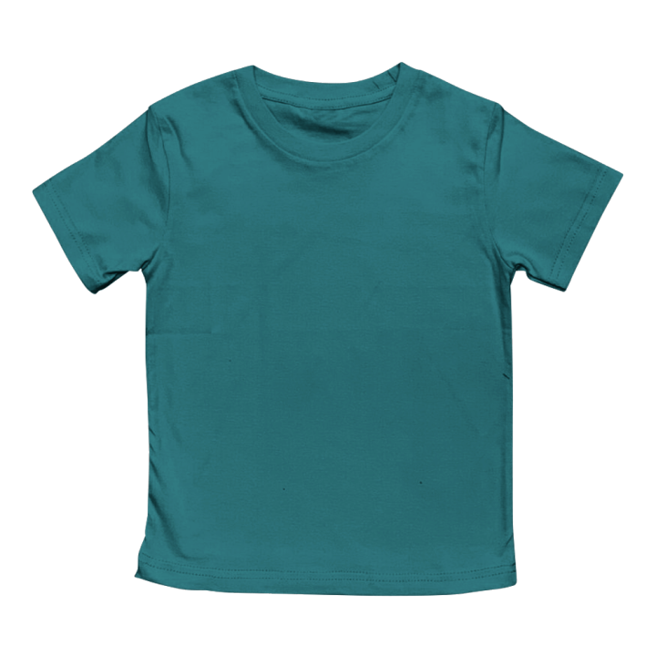Kaos Polos Anak Lengan Pendek Cotton Combed 30s Baju Kaos Kids Umur 1-10 Tahun Warna TOSCA TUA ...