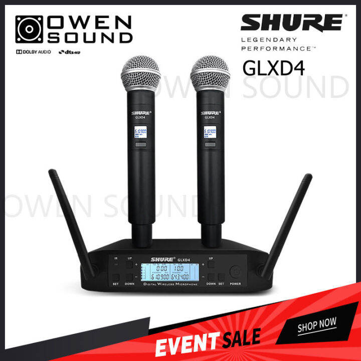 GLXD4 wireless microphone professional UHF Metal mic for videoke karaoke original Infrared ray ...