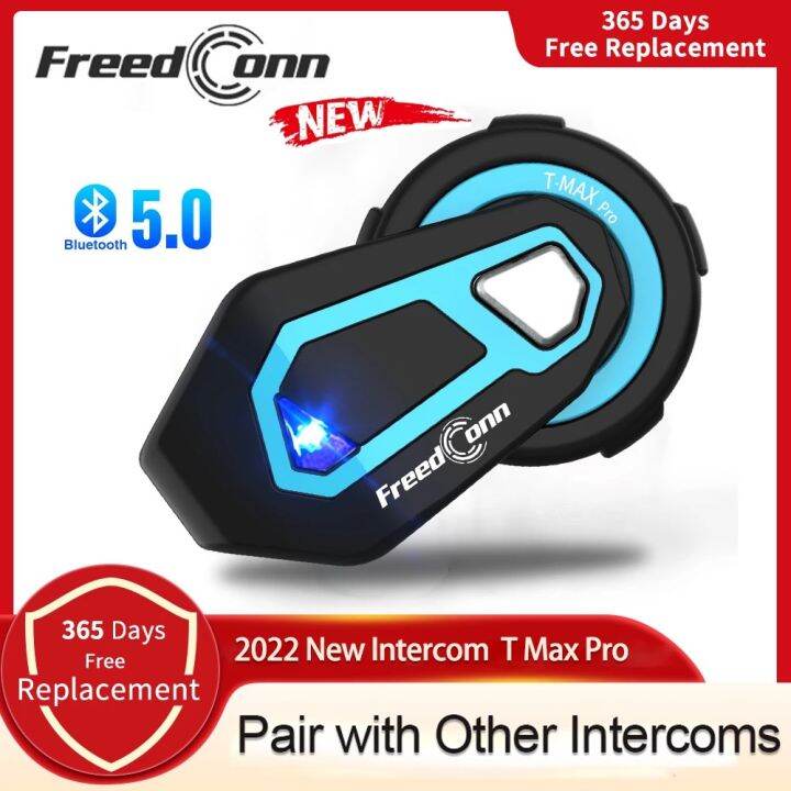 FreedConn TMAX PRO Motorcycle Bluetooth v5.0 Intercom Waterproof Helmet ...