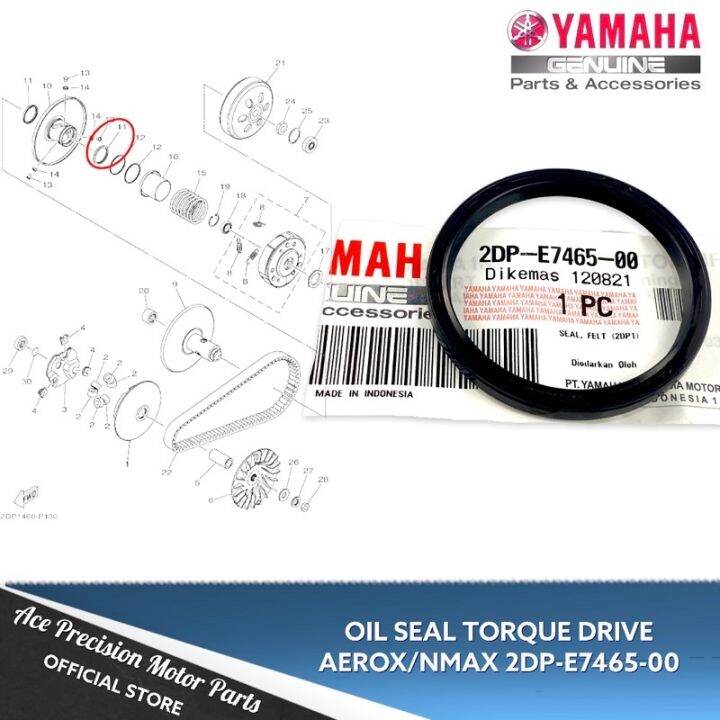 OIL SEAL TORQUE DRIVE NMAX V1/V2/AEROX 2DP-E7465-00 YAMAHA GENUINE [8189] | Lazada PH