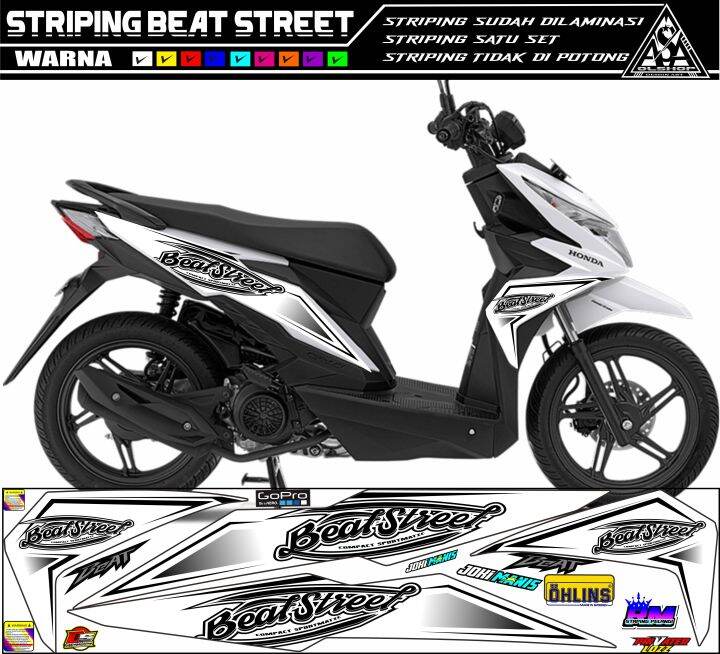 Striping beat street variasi warna varian/striping beat street lis ...
