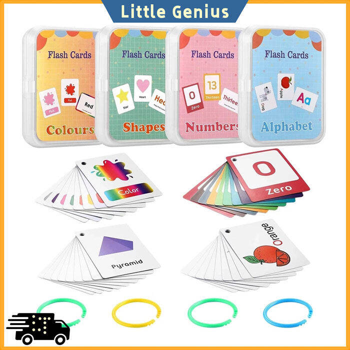 Baby Preschool English Learning Flash Cards Montessori Educational ...