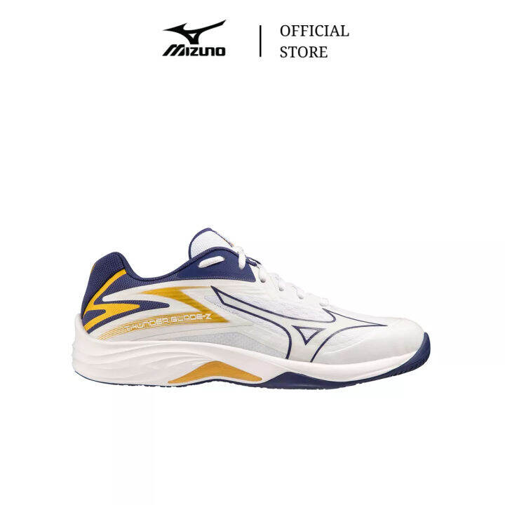 Mizuno Sepatu Volley Thunder Blade Z White Blue Ribbon Mp Gold ...
