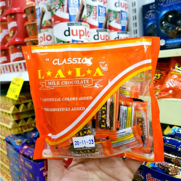 LALA Milky Chocolate / Ube Pastillas Chocolate Candy Bars Pack | 4grams x 20pcs | Lazada PH