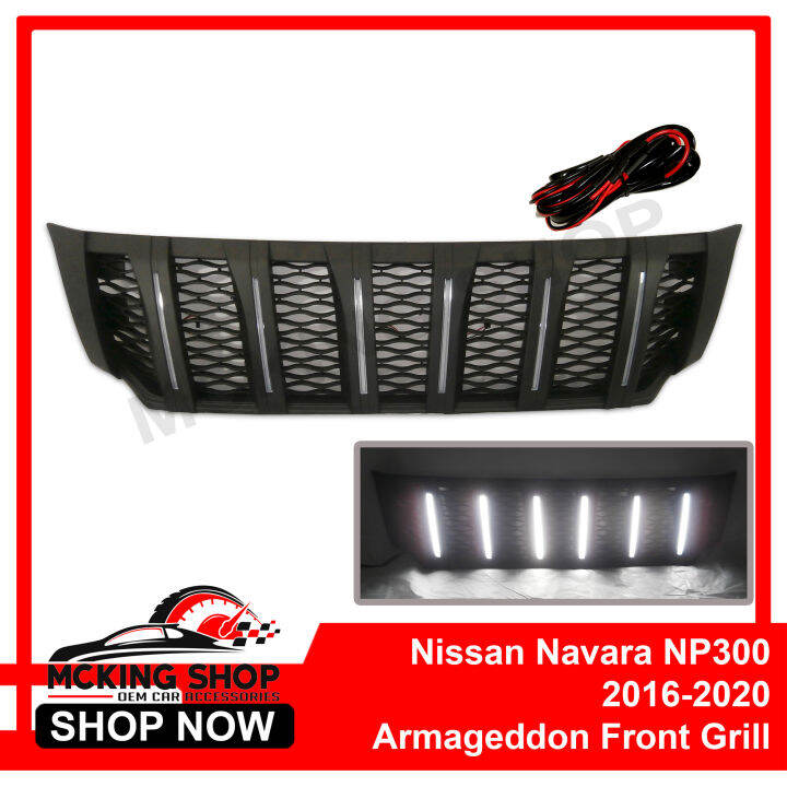 Nissan Navara NP300 2016-2020 Armageddon Grill with LED | Lazada PH