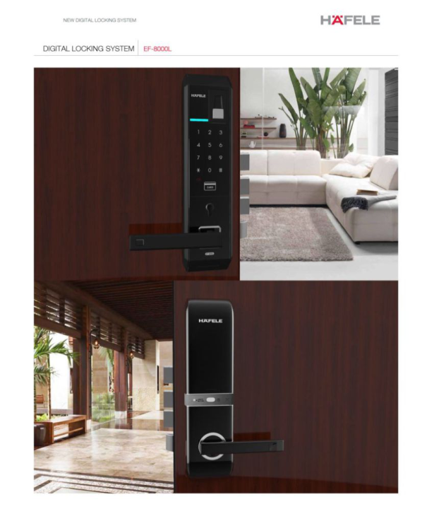Hafele Smart Door Lock / Digital Door Lock / Digital Lock / Smart Lock ...