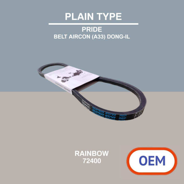 BELT AIRCON (A33) DONG-IL for KIA PRIDE [OEM] PLAIN TYPE A33 | Lazada PH