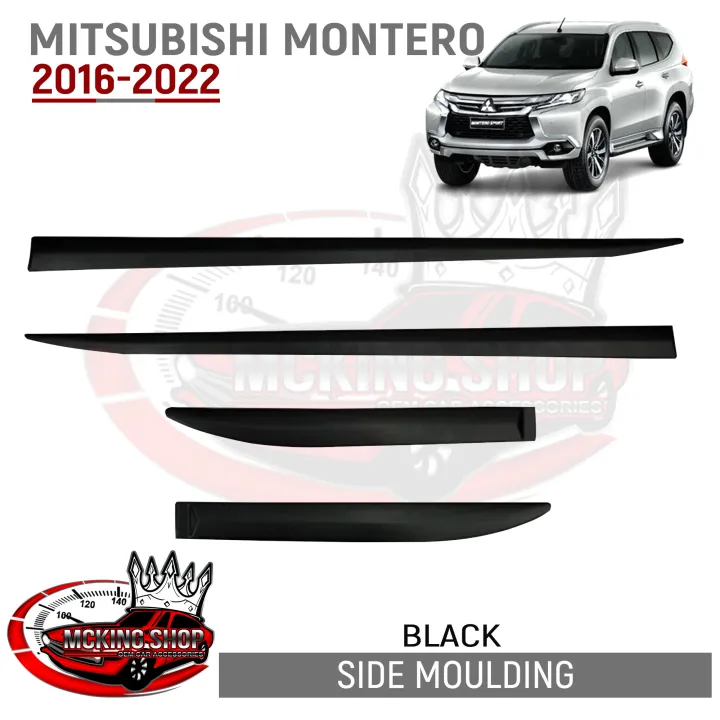 Mitsubishi Montero 2016-2022 Side Body Moulding (Matte Black) | Lazada PH
