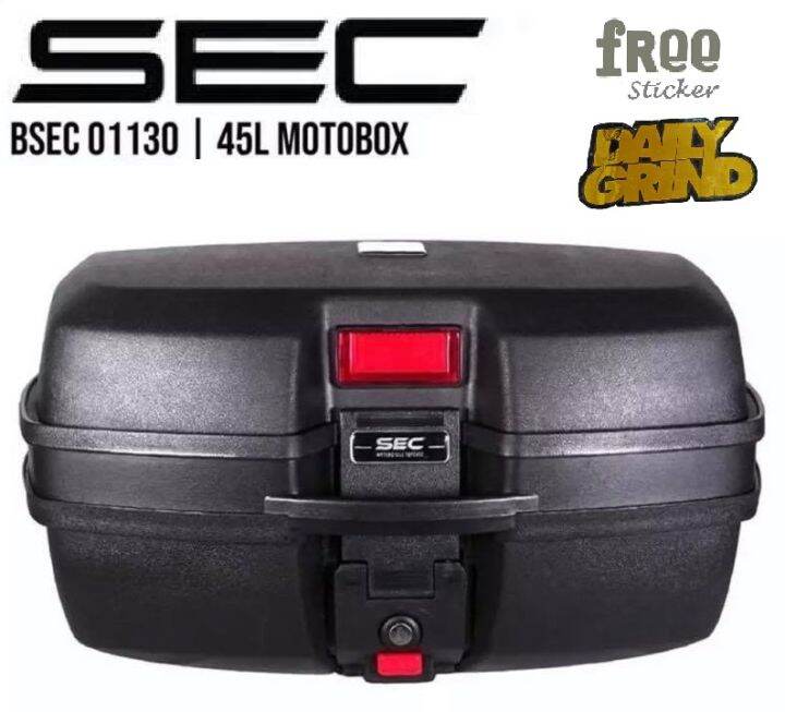 SEC BOX 45L / SEC MOTOBOX 45L / SEC TOPBOX 45L with BASEPLATE with FREE ...