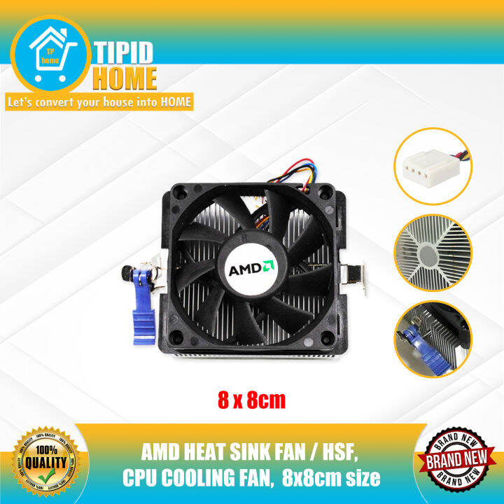AMD HEAT SINK FAN / HSF, CPU COOLING FAN, 8x8cm size | Lazada PH