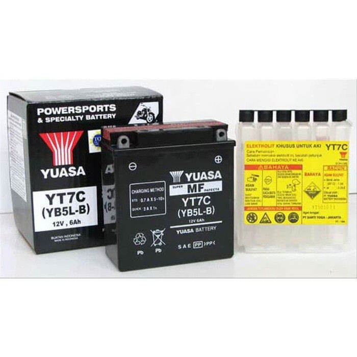 ORIGINAL YUASA YT7C-PM Motorcycle Battery (INDONESIA) FOR KAWASAKI ...